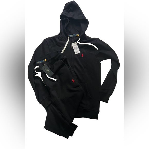 Polo Ralph Lauren | Pants | Black Polo Ralph Lauren Sweat Suit | Poshmark